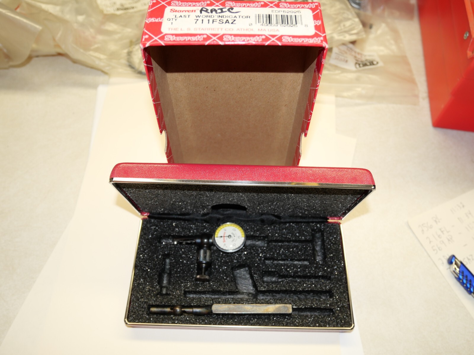 Starrett Dial Test Indicator Half Shaded Last Word 711HSAZ 49659529517 ...
