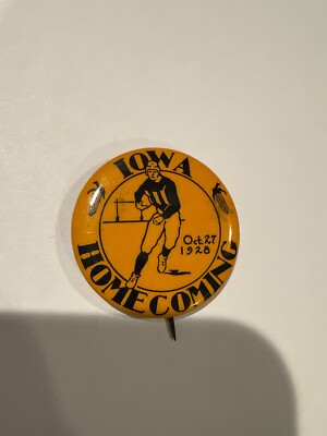 RARE Vintage 1928 University of Iowa Hawkeyes Homecoming Pin Pinback ...