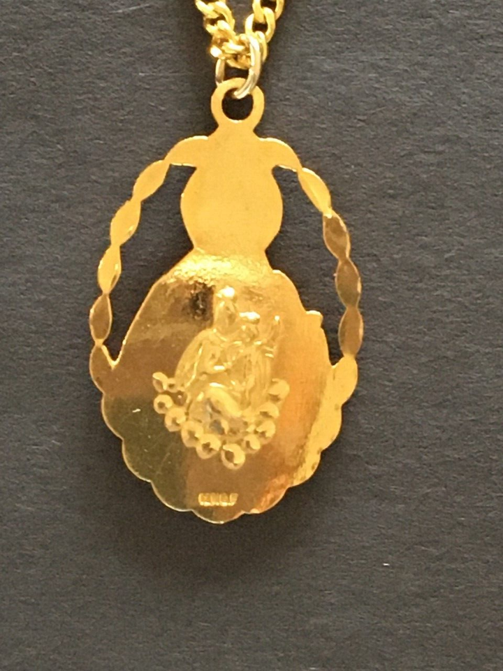 12K Gold Filled Religious Sacred Heart of Jesus Catholic GF Medal. 24 ...