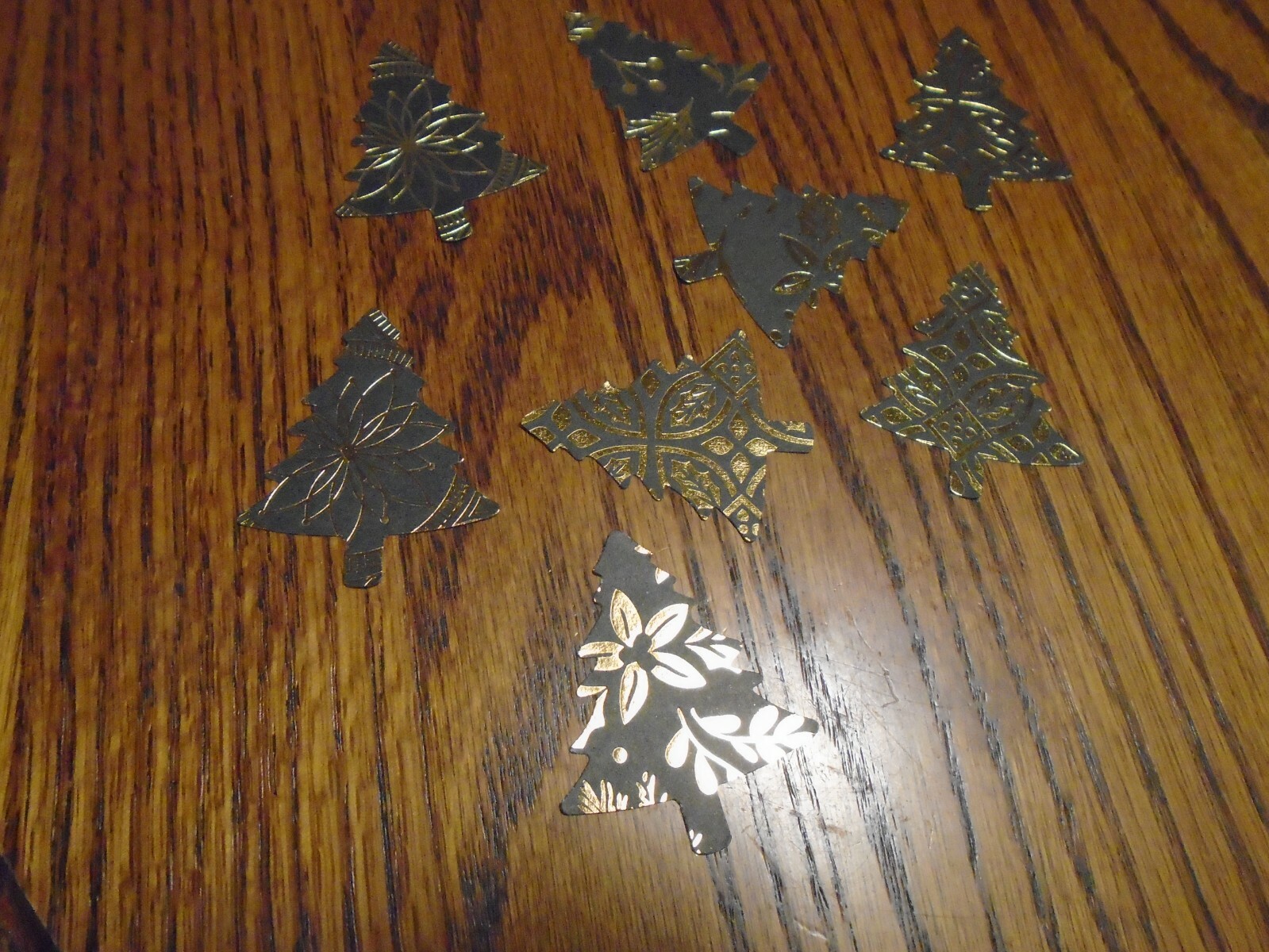 30 Stampin Up CHRISTMAS TREE Holiday Pine Punches Paper Punchies Gold ...