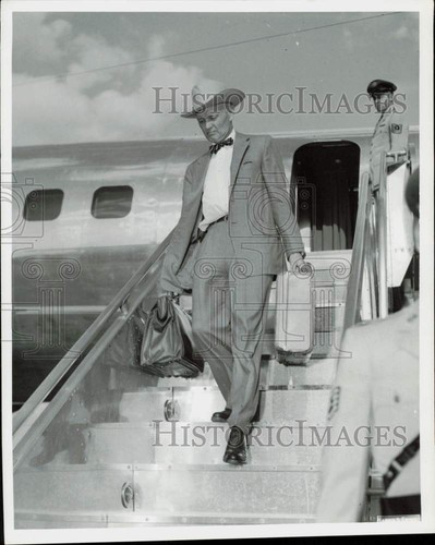 1955 Press Photo Assistant To President, Sherman Adams, Arriving In ...
