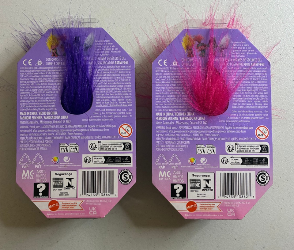 Mattel Trolls Band Together 4" Doll Figures Poppy & Branch Dolls LOT ...