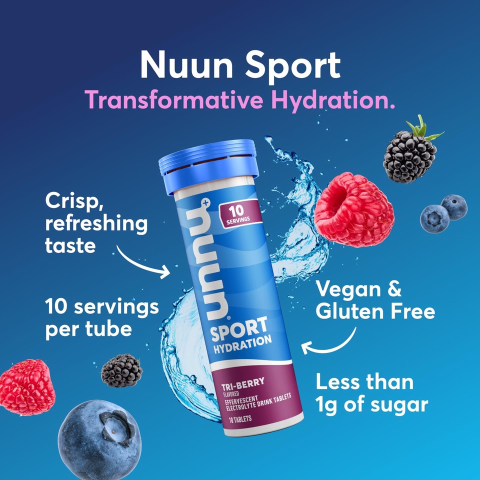 Nuun Sport Electrolyte Tablets with Magnesium, Calcium, Potassium ...