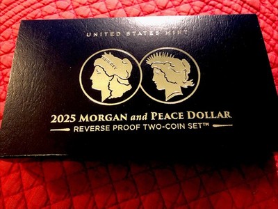 Morgan & Peace Dollar 2025 Reverse Proof Set + 2020 Silver Silver Proof ...