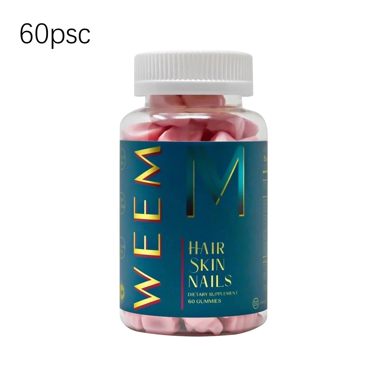 WEEM Hair Skin and Nails Gummies, Vegan biotin Vitamins, Healthy Hair ...