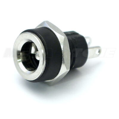 (5 PC) DC Power Supply Female Jack Socket Panel Mount 5.5mm x 2.1mm USA ...