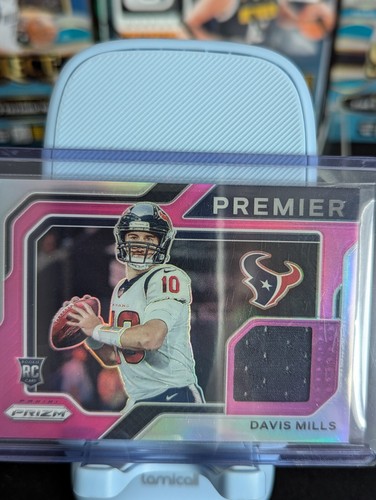 2021 Panini Prizm Davis Mills Premier Pink Silver Prizm Rookie Patch ...