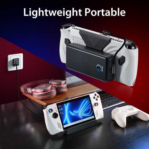 20000mAh PD 65W Magnetic Portable Power Bank For Rog Ally w/ Back Mount ...