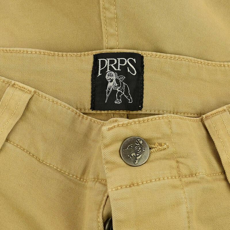 PRPS Women Khaki MONTE CARLO Distressed Capri Buttonfly Chino Pants 30 ...