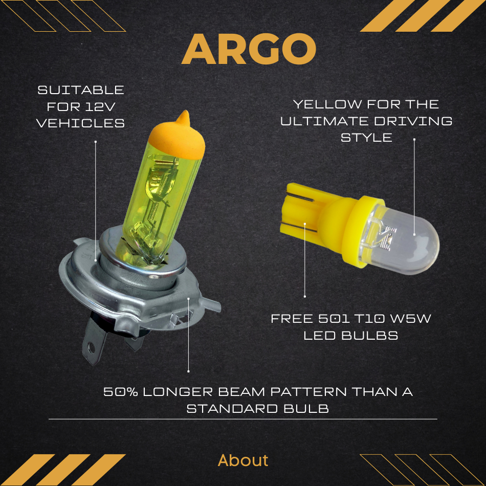 H4 Xenon Yellow 100w Headlight Bulbs Super 472 Head Lamps 501 Led Side ...