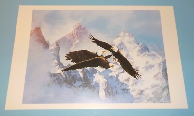 Artist Guy Rowbury Signed Autographed Print Fighting Eagles Limited ...