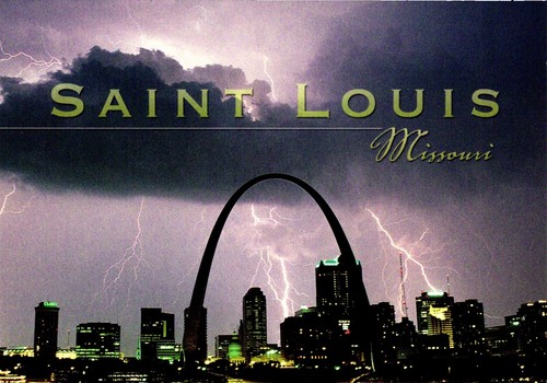 Lightning Storm Gateway Arch Saint Louis Missouri Postcard | eBay
