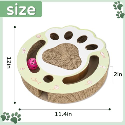 Cat Claw Scratch Pad, Cat Round Cat Scratcher Cardboard Toys for Indoor ...