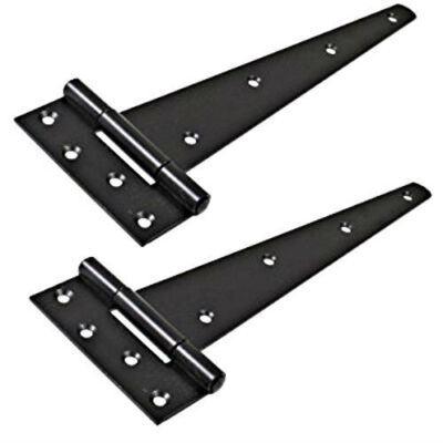 2x 6" Inch T-Hinges Garden Gate Shed Door Cabinet Powder Coated Heavy ...
