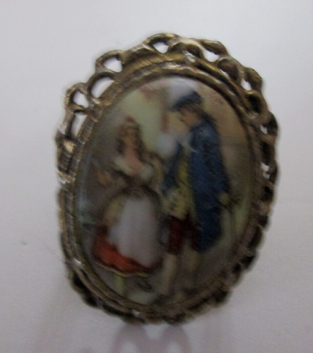 Courting Couple Cameo Ring-Size 7-Lot#8493 | eBay