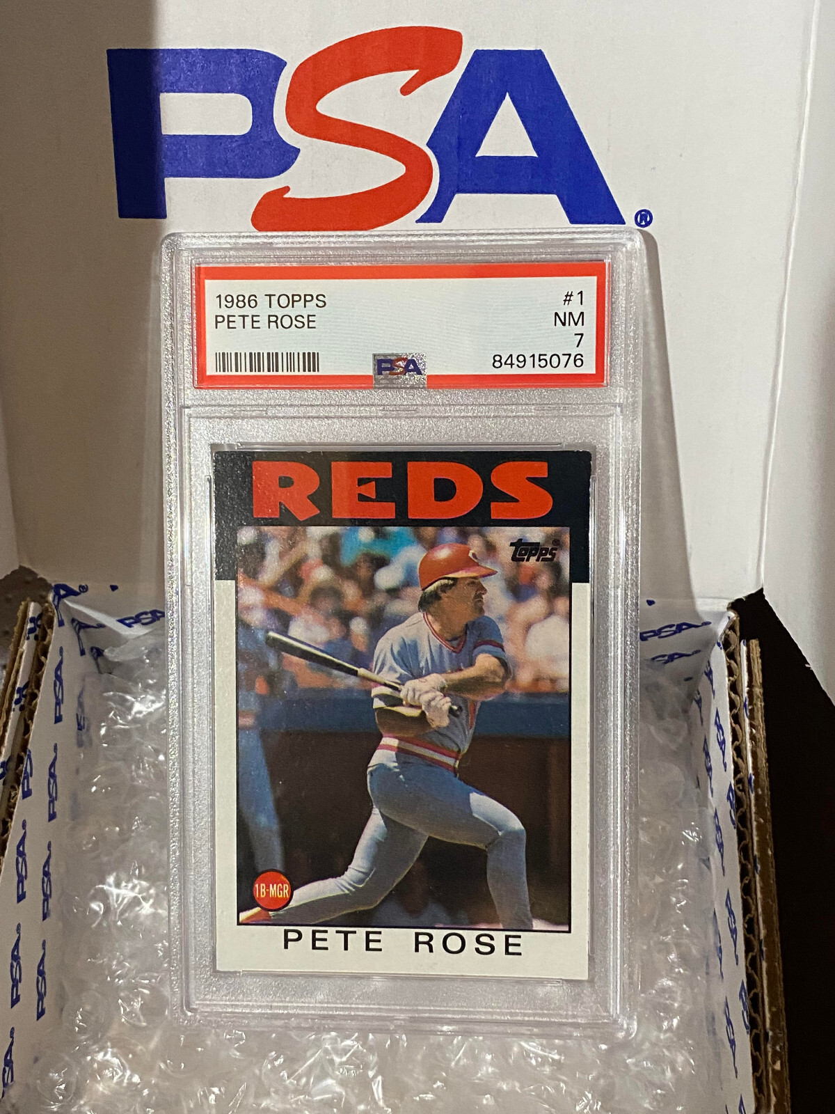 PSA 💎 Two Pete Rose Baseball Cards ⚾ 1975 Topps #320 & 1986 Topps #1 ...