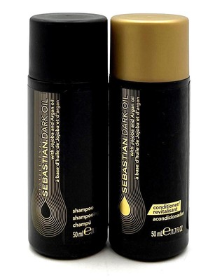 Sebastian Dark Oil Shampoo & Conditioner 1.7 oz Duo Travel Size-2 Pack ...