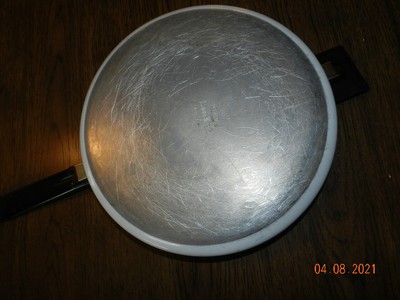 Vintage Westbend Laureleaf 12" Skillet Fry Saute Pan White Avocado ...