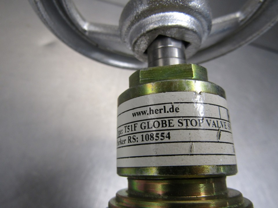 Herl T51F Globe Stop Valve SW 1-1/4" Parker 108554 | eBay