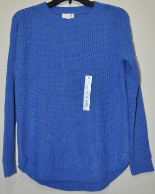 So Brand Juniors Blue Long Sleeve Crew Neck Pullover Sweater Size Small ...
