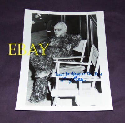 "Don't Be Afraid of the Dark" photo signed Felix Silla monster midget ...