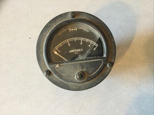 Triplet 0 to 5 R.F. Amperes Panel Meter model 241 WW2 Military vintage ...