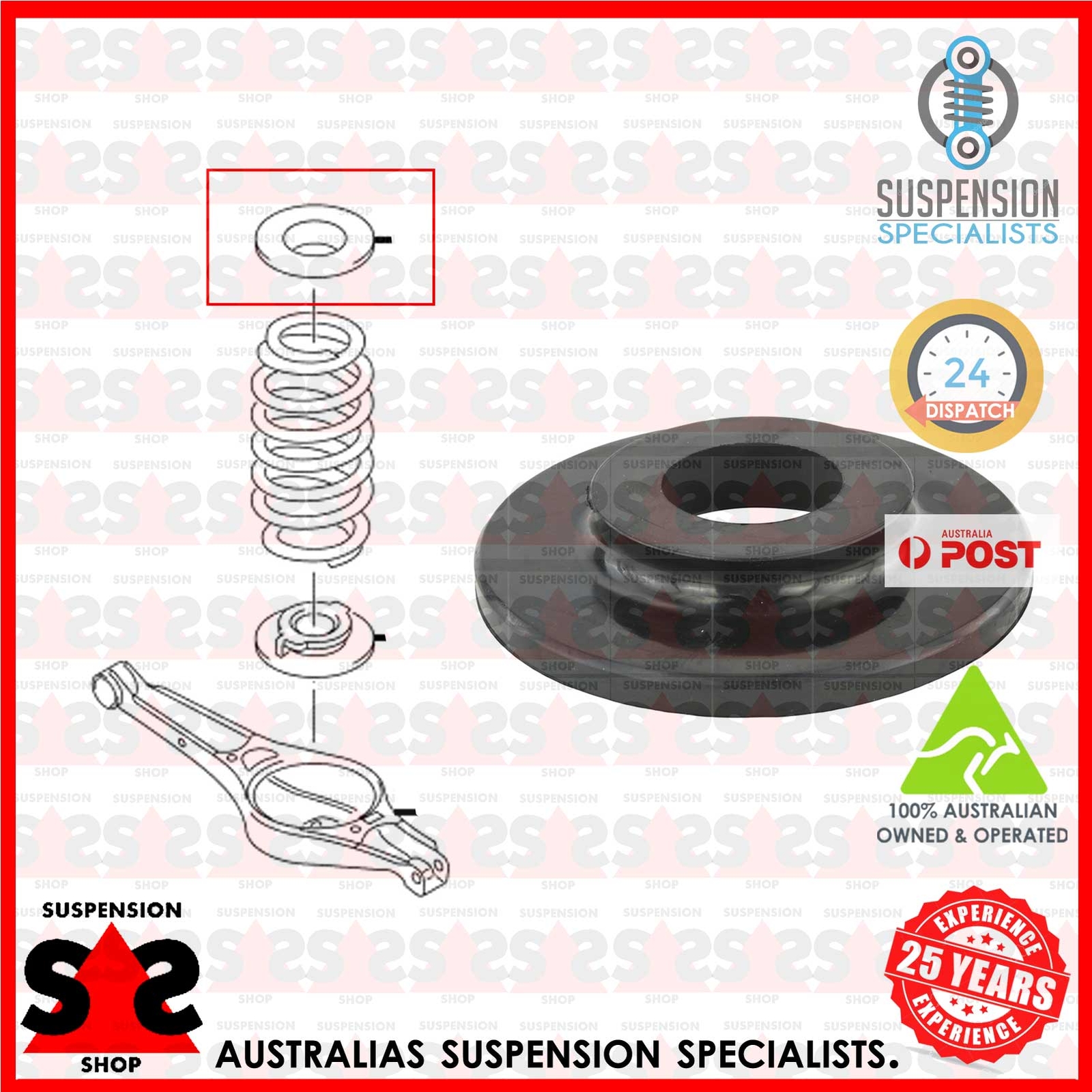 Rear Axle Upper Spring Seat Suit VW Cc B7 (358) 3.6 FSI 4motion CC B7 ...