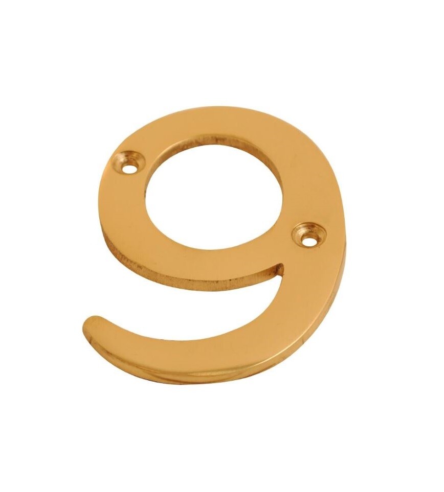 Brass Door Numbers & Letters 3" ( 75 mm ) Polished Solid | House Flat ...