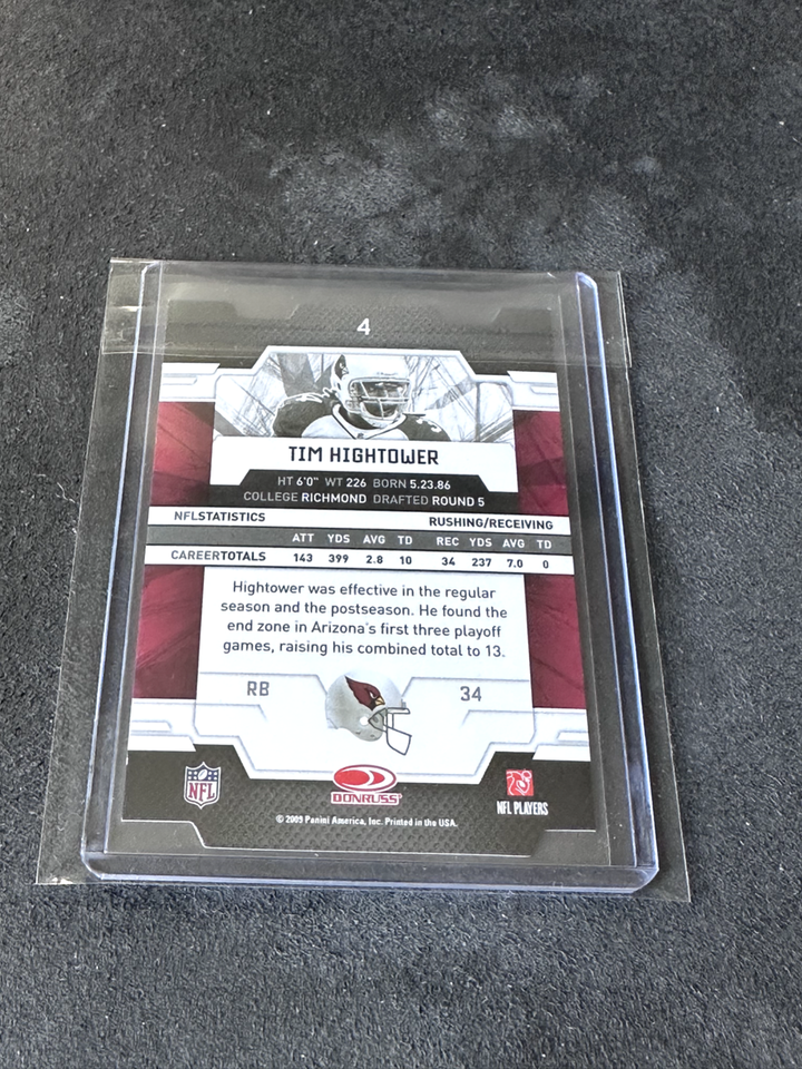 Tim Hightower 2009 Donruss Elite Status Gold Die Cut 06/24 | eBay