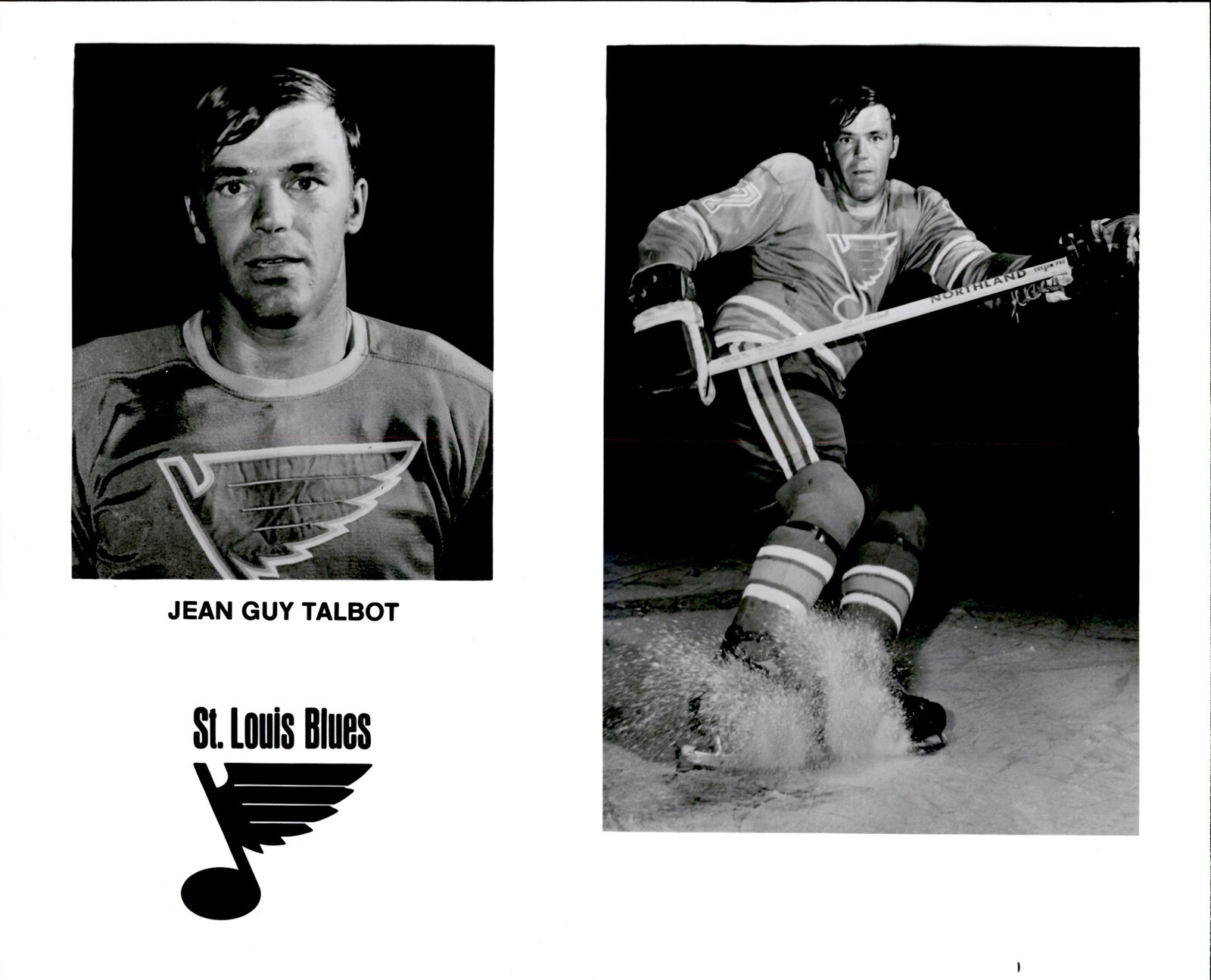 PF6 Original Photo JEAN-GUY TALBOT 1968-69 ST LOUIS BLUES NHL HOCKEY ...