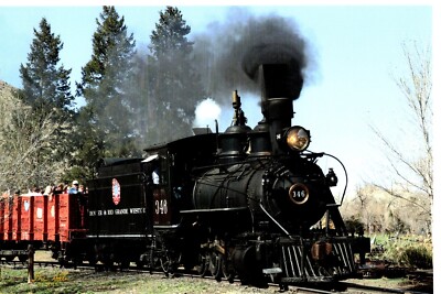 Postcard D&RGW No. 346 Steam Locomotive, Colorado Railroad Museum ...