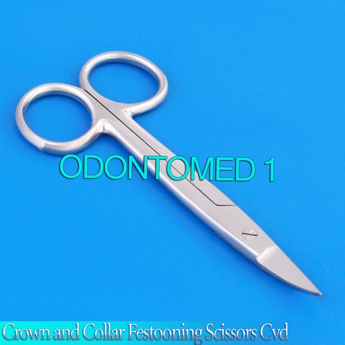 Dental Crown and Collar Festooning Scissors Curved Dentist Instruments ...