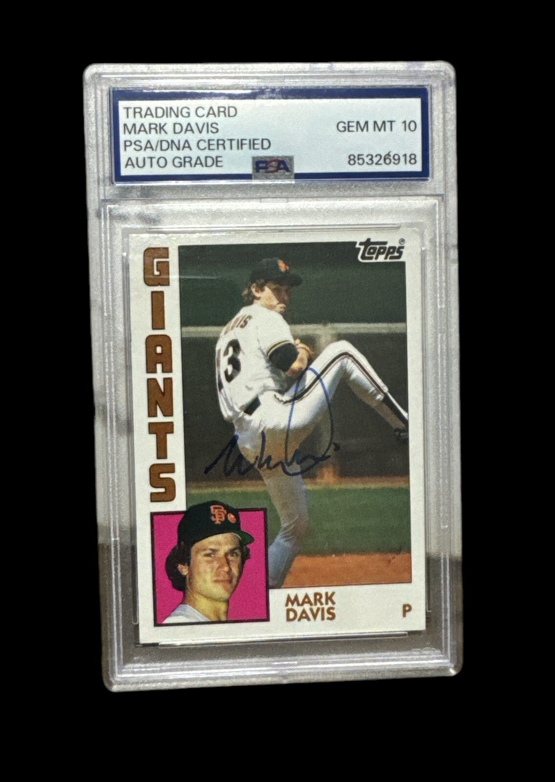 MARK DAVIS SIGNED AUTO 1984 TOPPS #343 ROOKIE CARD SAN FRANCISCO GIANTS ...