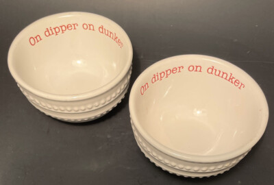 Mud Pie Christmas Reindeer Dip Cup Bowl Pair “on dipper on dunker ...