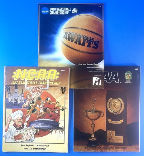 Lot of 3 NCAA Division 1 Basketball Tournament Game Programs 1987 ...
