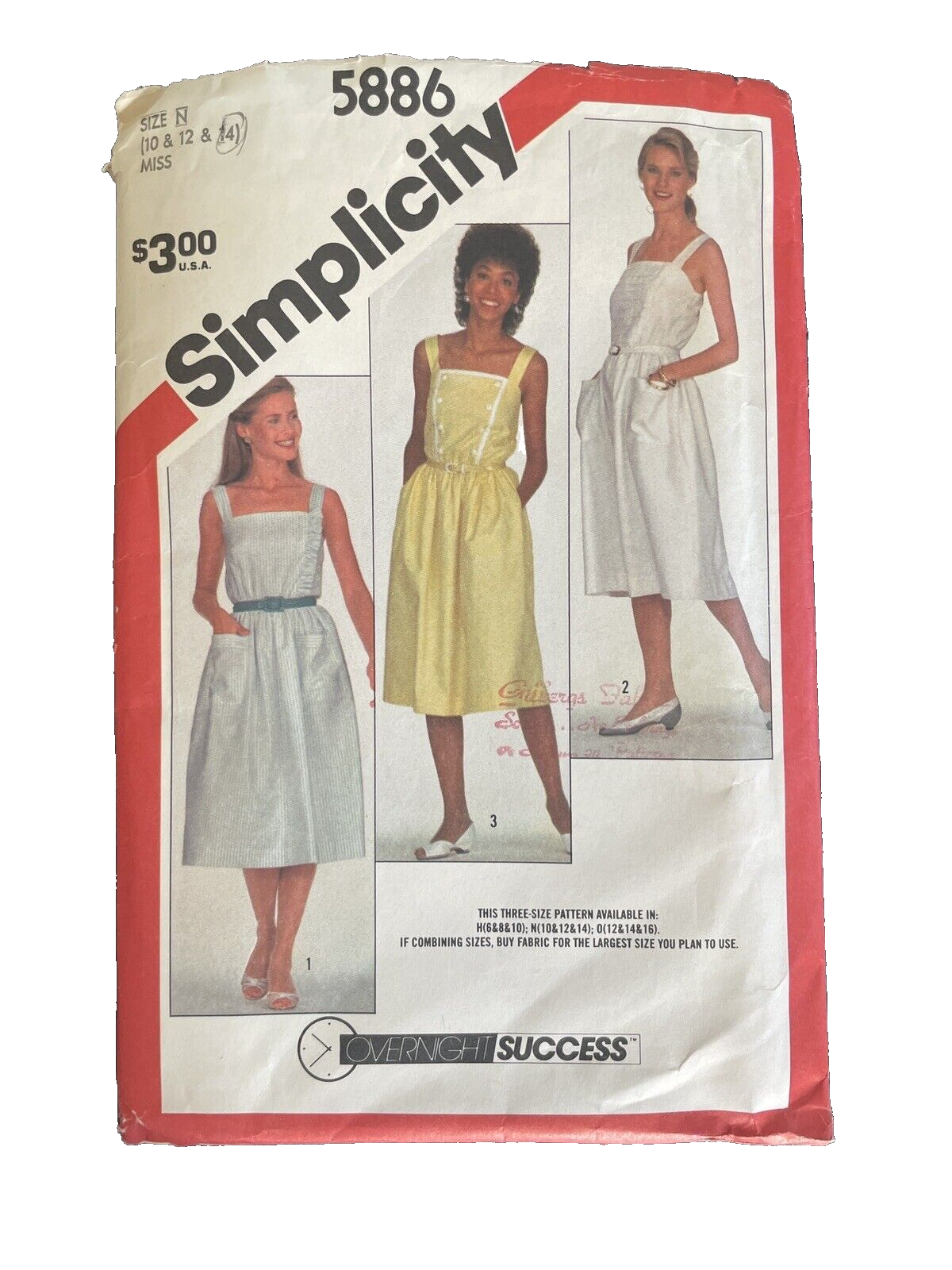 5886 Size 10 12 14 Simplicity Misses DRESS SUNDRESS Sewing Pattern | eBay