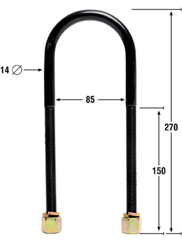 Whiteline Rear Spring U Bolt 85mm Kit fits Great Wall V240 2.4 V240 ...