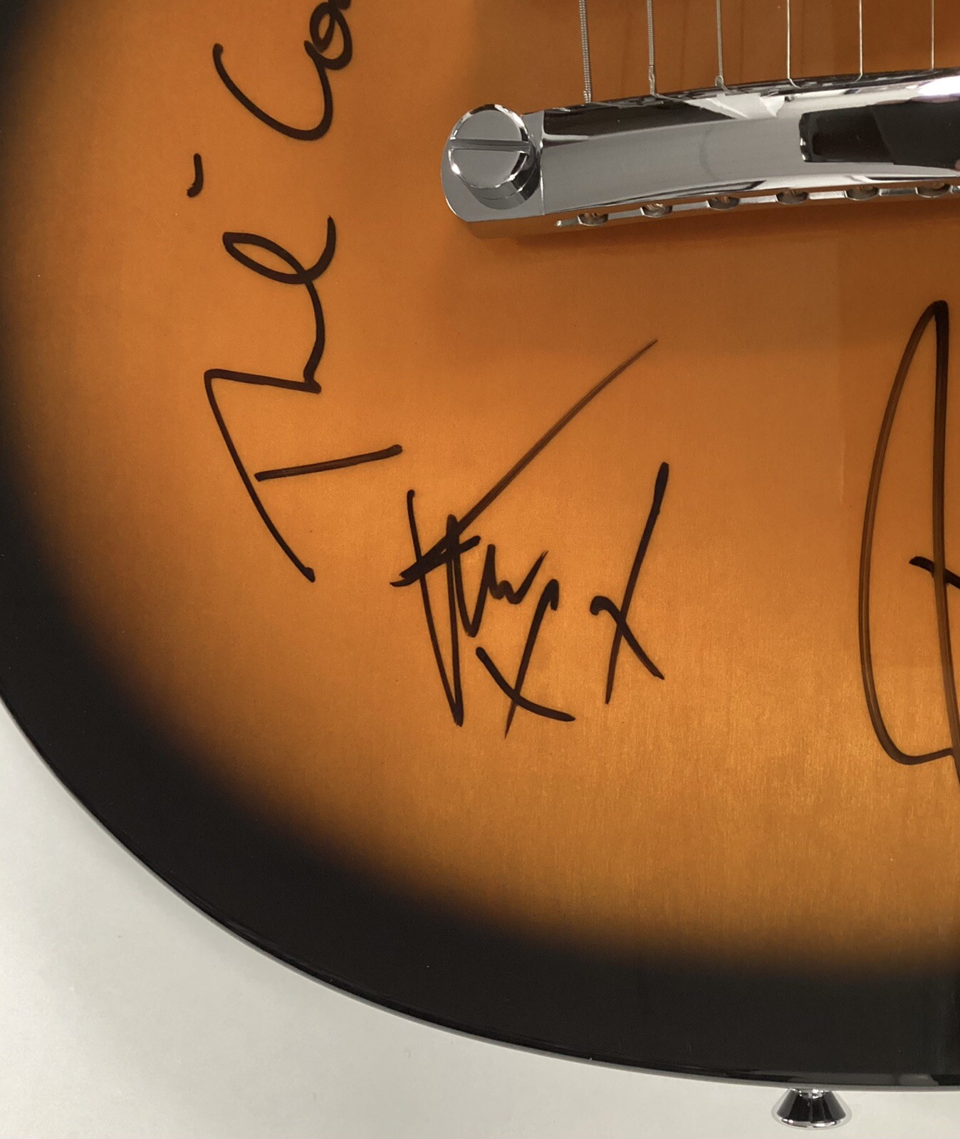 Green Day Band Signed Guitar Billy Joe Tre Cool Mike Dirnt Autograph ...