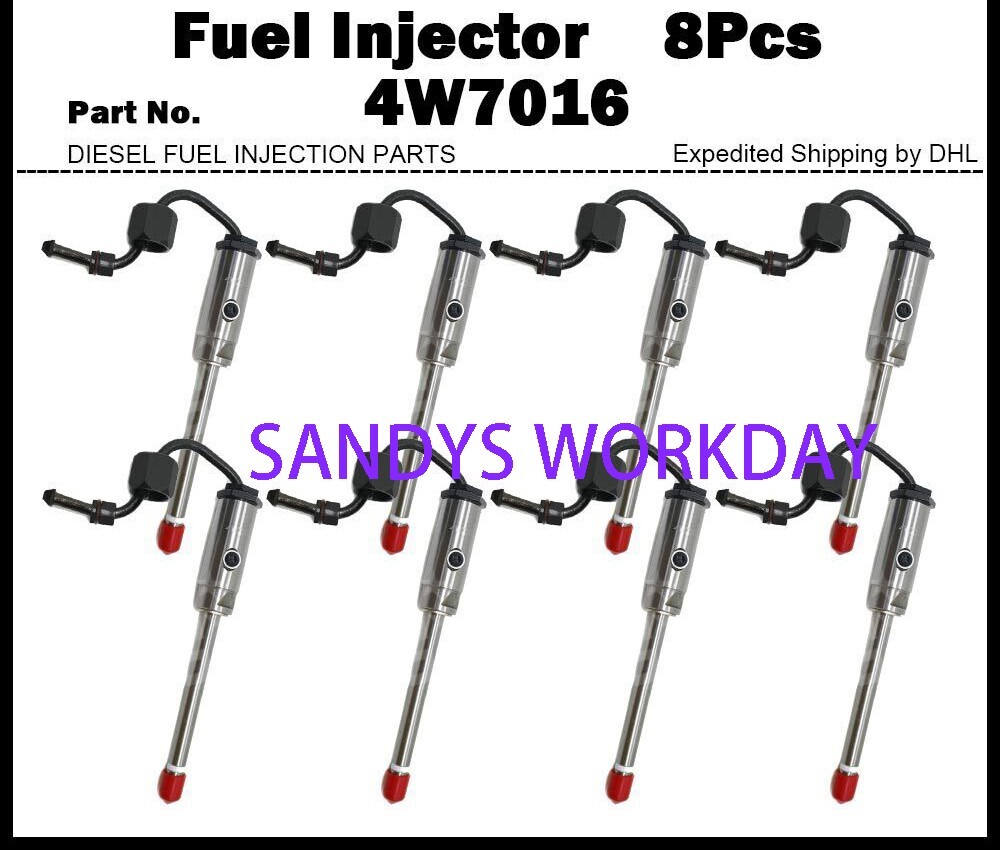 fit Caterpillar 3208 8Pcs Fuel Injector 4W7016 CAT / 225 225B 225D 229 ...