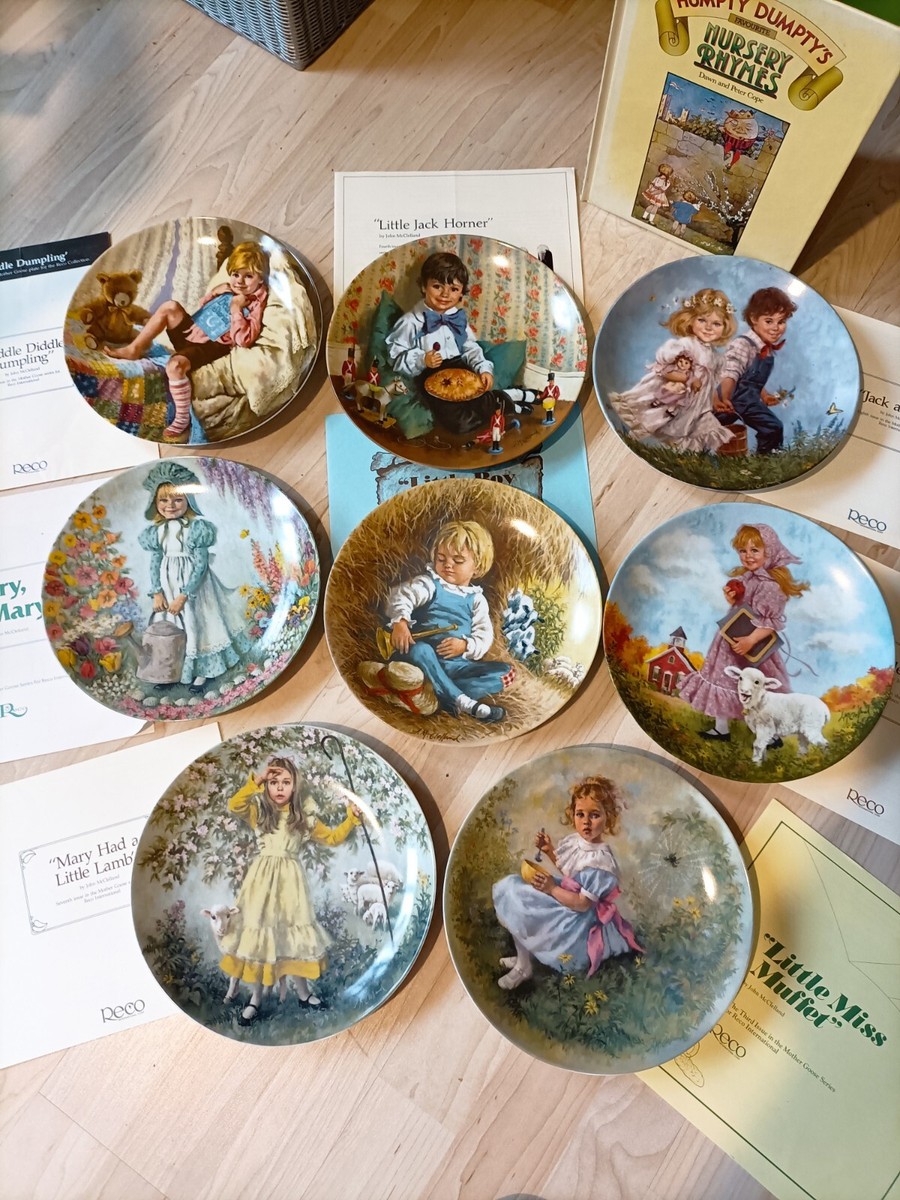 Nursery Rhyme Plates Amber Nursery Rhyme Plates / Set Of 4/ Indiana