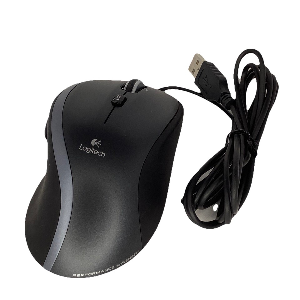 Logitech Performance Laser Wired USB 6-Button Infinite Scroll Mouse M ...