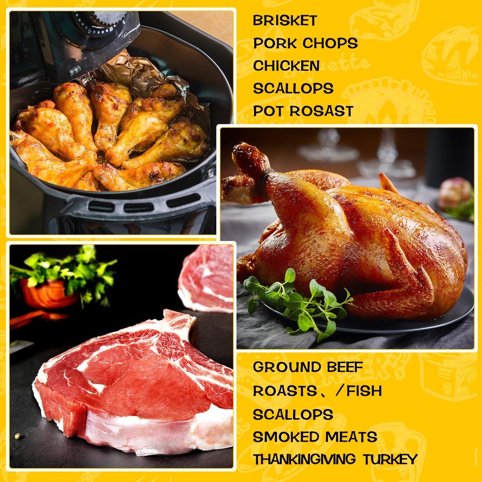 4 Pack Stainless Steel Turkey Baster for Cooking, Large Turkey Baster ...