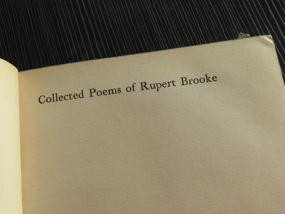 THE COLLECTED POEMS OF RUPERT BROOKE w/Memoir 1/2Leather 1918 SIDGWICK ...