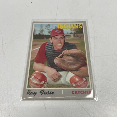 VINTAGE RETRO Baseball Card Ray Fosse Topps Indians 1970 #184 Sport ...