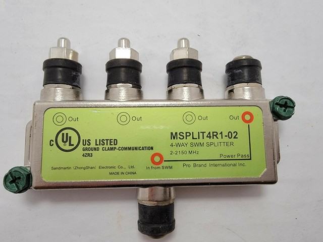 DIRECTV 4-way SWM Splitter I Msplit4r1-02 With 4 Cables for sale online ...