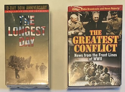 VHS LOT: THE GREATEST CONFLICT + THE LONGEST DAY 50th Anniversary ...