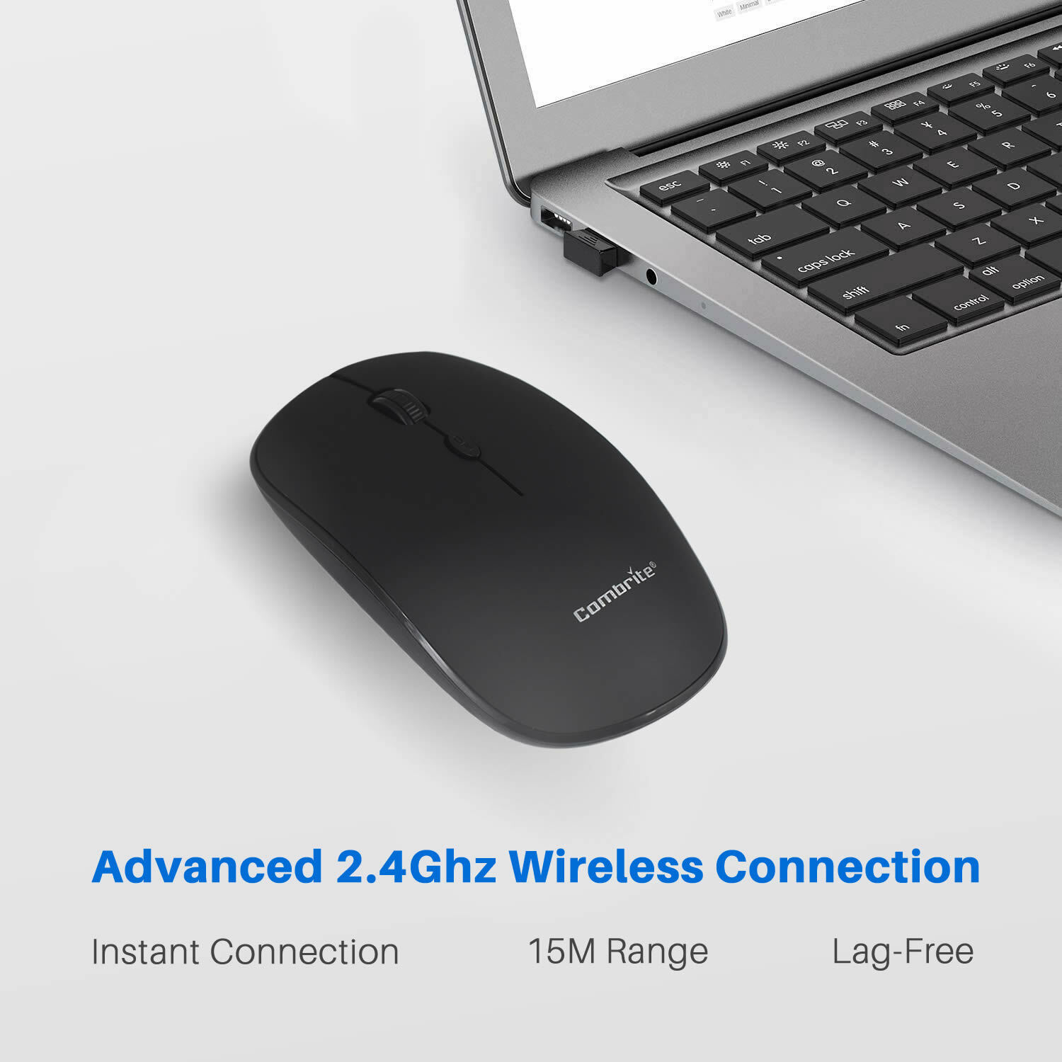 Combrite Comfort Wireless Mouse 2.4Ghz USB Receiver Scroll For PC ...