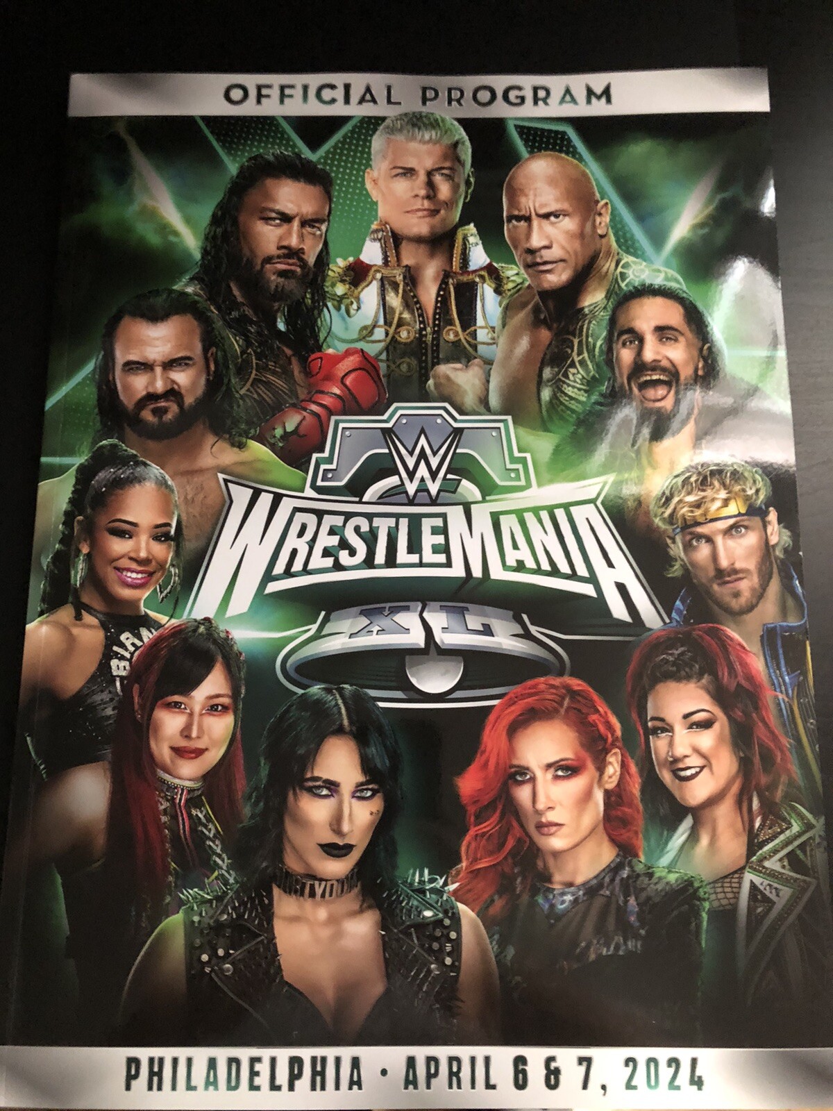 wwe Wrestlemania XL 40 / HOF event Official program 2024 The Rock Book ...