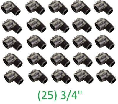 25 Pack Irrigation Contractor Sprinkler 3/4' Marlex 90° Elbow for Swing ...