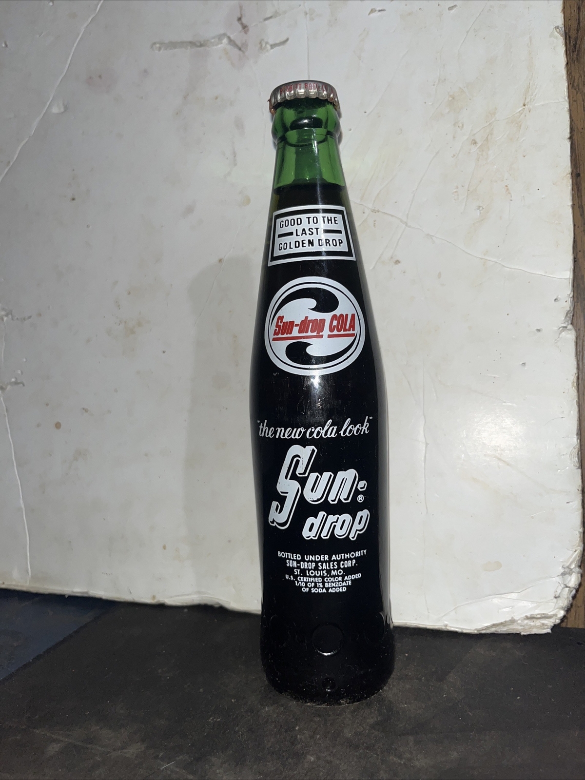 Full 9 Oz. Sundrop Golden Cola Green Soda Bottle, ST. Louis MO. | eBay